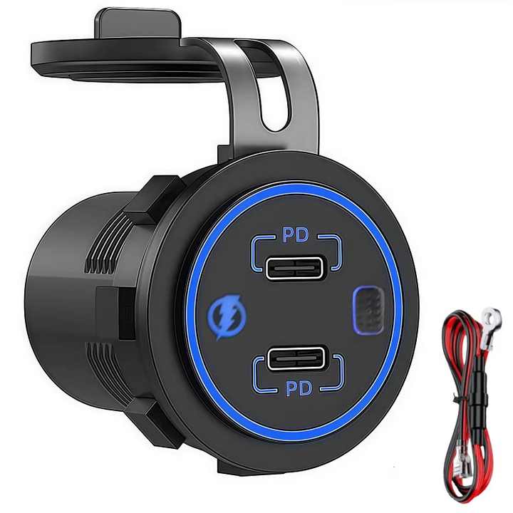 Factory Manufacturer Marine Usb-c Socket Charger 12V USB Outlet Dual ...