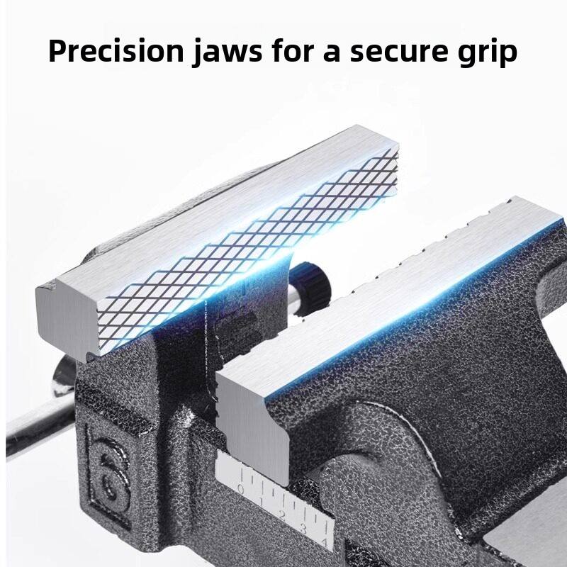 Deli Bench Vise Swivel Base Industrial-Grade Precision Heavy-Duty Vise ...