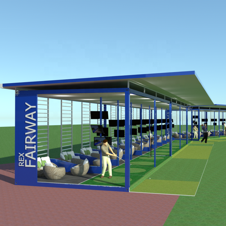 Outdoor Independent Container Modular Golf Driving Range Golf Club ...