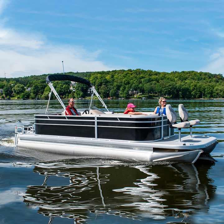 Solar Electric Pontoon Boat - Perfect for Fishing & Fun