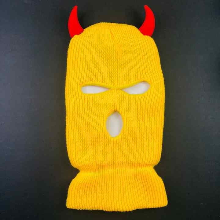 Devil Horns Ski Mask - Unisex Balaclava with Certificates
