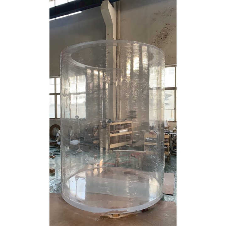 Custom Transparent Cylinder Fiberglass Aquarium Acrylic Fish Tank