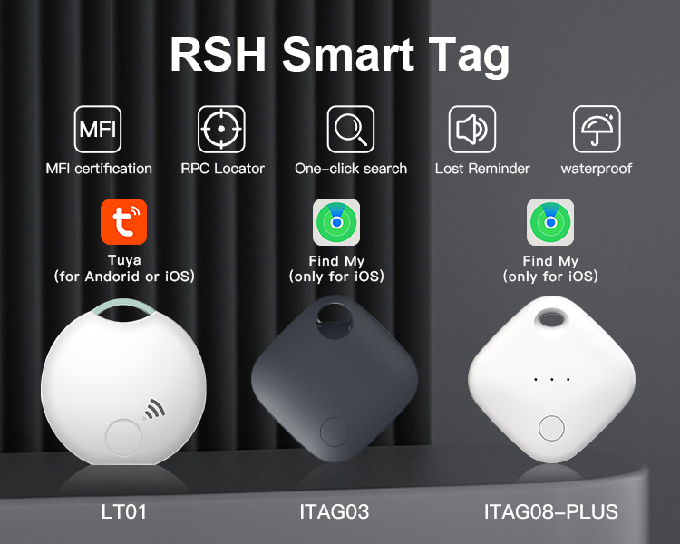 RSH Airtag MFi Certified Key Finder Pet Locator Luggage Live Tracking ...