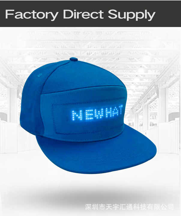 Led Message Hats - Glowing Logo Baseball Caps for Adults