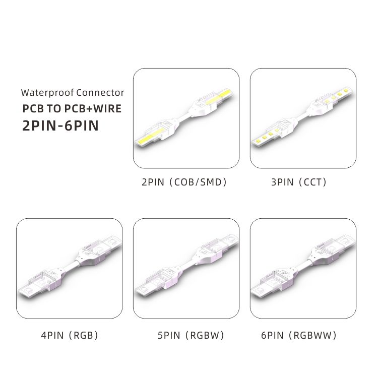 SMD COB LED Strip Connectors - Waterproof & Efficient