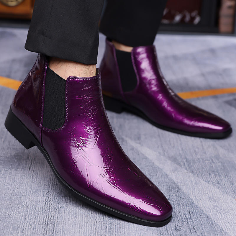 Men's for Crocodile Pattern Chelsea Boots Waterproof Breathable Leather ...