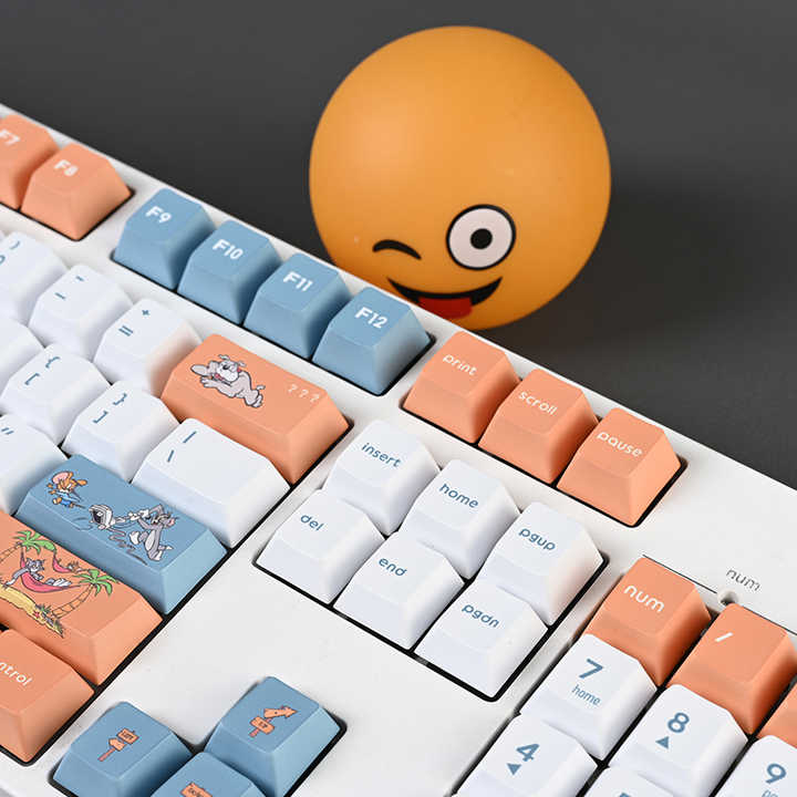Tom and Jerry Anime Theme Cartoon PBT Dye Sublimation 130keys Cherry ...