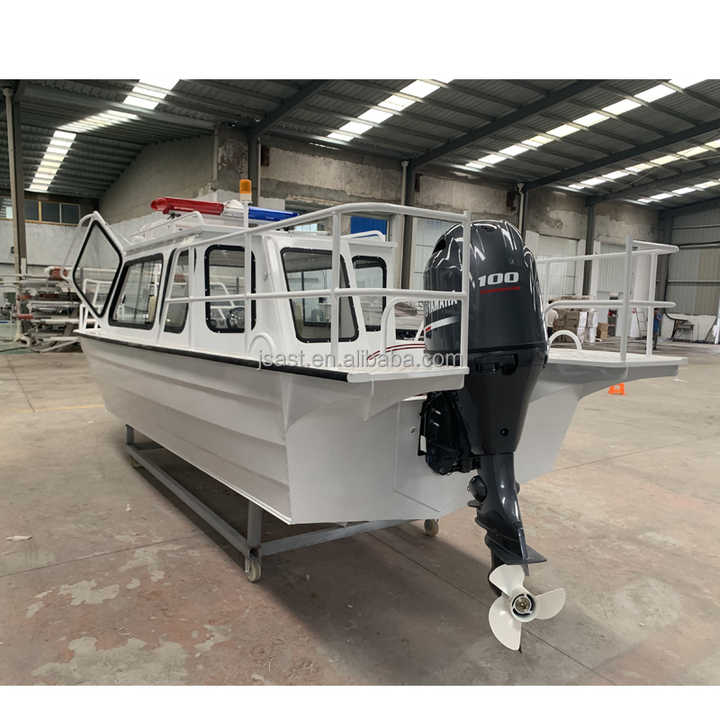 19ft Aluminum Fishing Boat with Cabin Cover - 8 Person Capacity