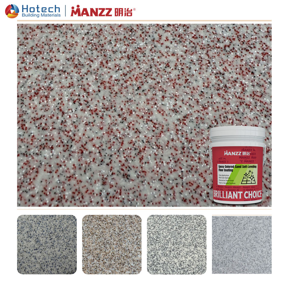Glossy and Smooth Finish Epoxy Colored Sand Floor Coating Self-Leveling ...