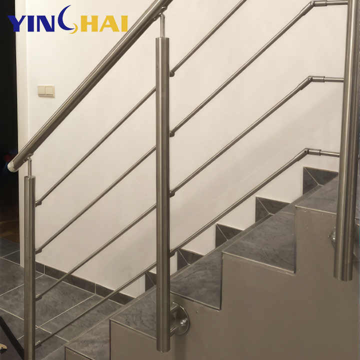 Stair Railing Steel Balustrade for Building Solid Rod Floor Railing ...