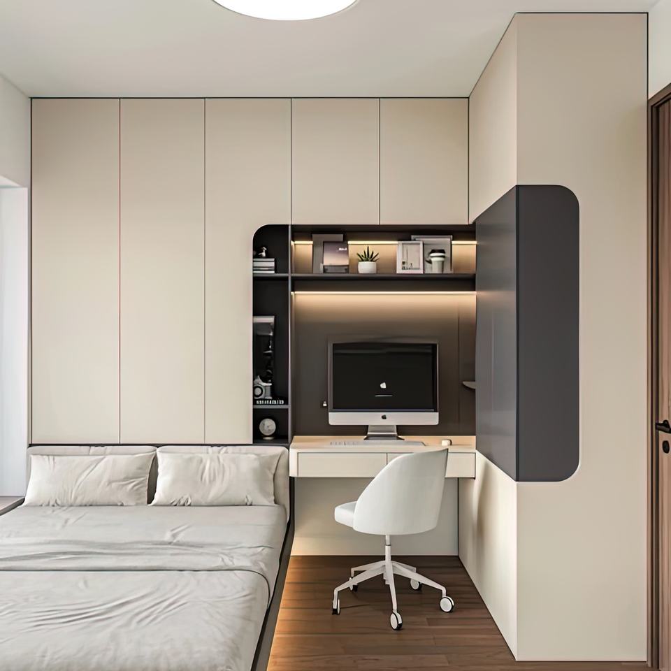 Solid Wood Modern Storage Cabinet for Bedroom with Convertible ...