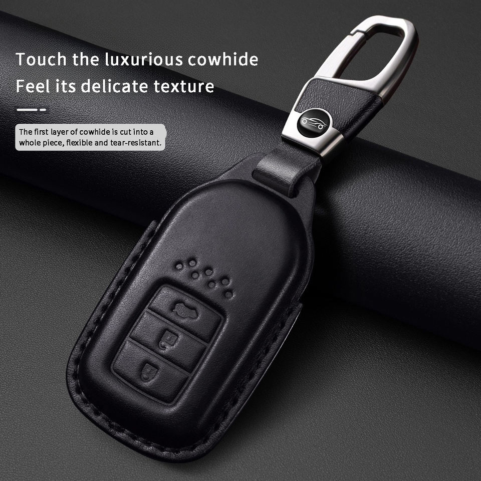 Leather Car Key Cover, Drop-proof and Durable, Suitable for Honda CRV ...