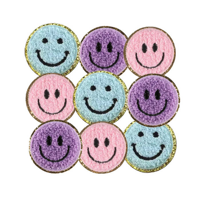 Wholesale Custom Embroidered Shape Diy Cartoon Happy Glitter Iron on ...
