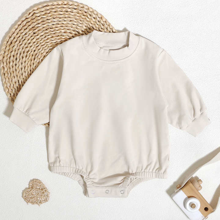 New Arrival Unisex Toddler Rompers Autumn Long Sleeve Blank Cotton Baby ...