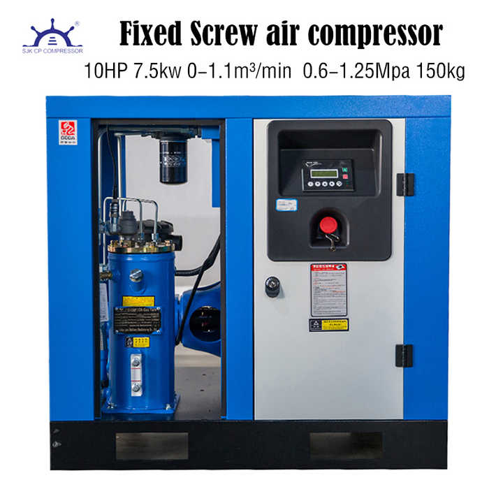 7.5kw 10HP Industrial Compressors Lubricated Rotary Screw Air ...