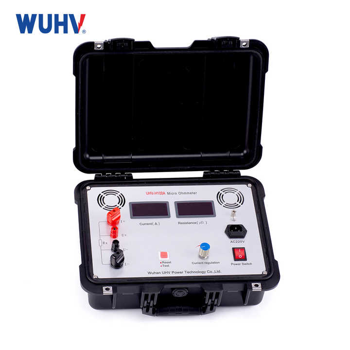 UHV-H100A Portable Micro Ohm Meter Digital 100A Contact Loop Resistance ...
