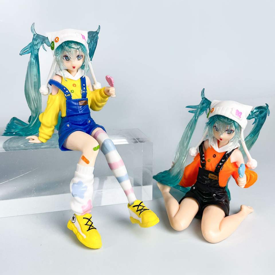 HESPER 9-14CM Cartoon Manga Figurine Statue Sitting Miku Candy Sweet ...