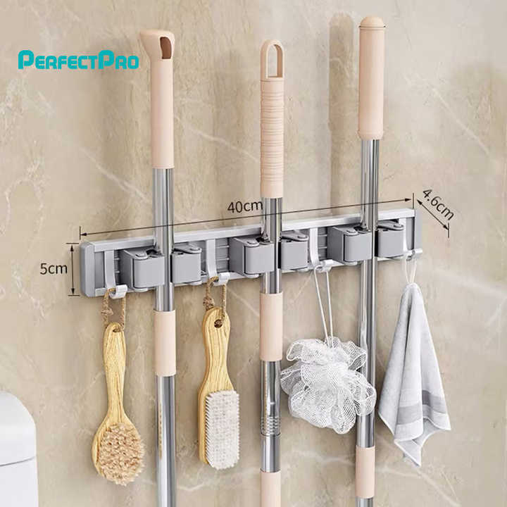 Hot Sell Wall Mounted Aluminum Multifunction Mop Broom Cleaning Tool ...