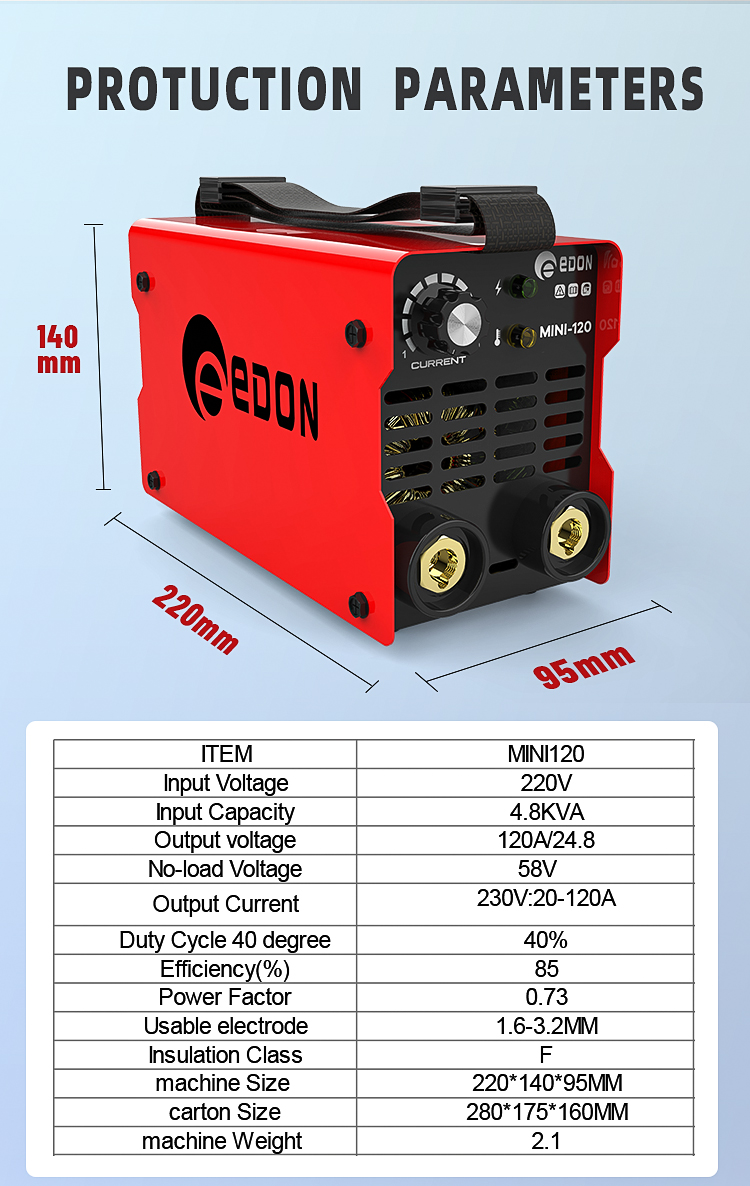Edon Mini-300s Máy Hàn Mma 120a Cầm Tay Máy Hàn Hồ Quang - Buy Mma Inv ...