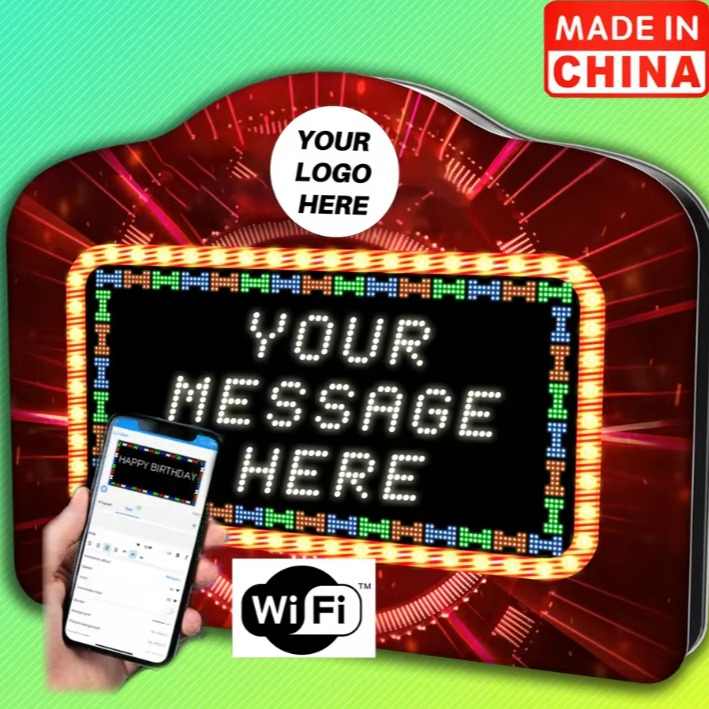Custom Programmable Led Digital Screen Marquee Board Vip Bottle Service ...
