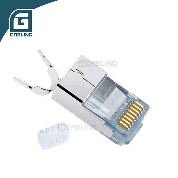 Gcabling Cat 6A FTP 8P8C Plug with Clip Network Connector Shielded ...