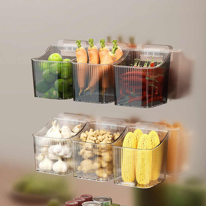 Multifunctional Wall-mounted Plastic Storage Boxes - Transparent ...