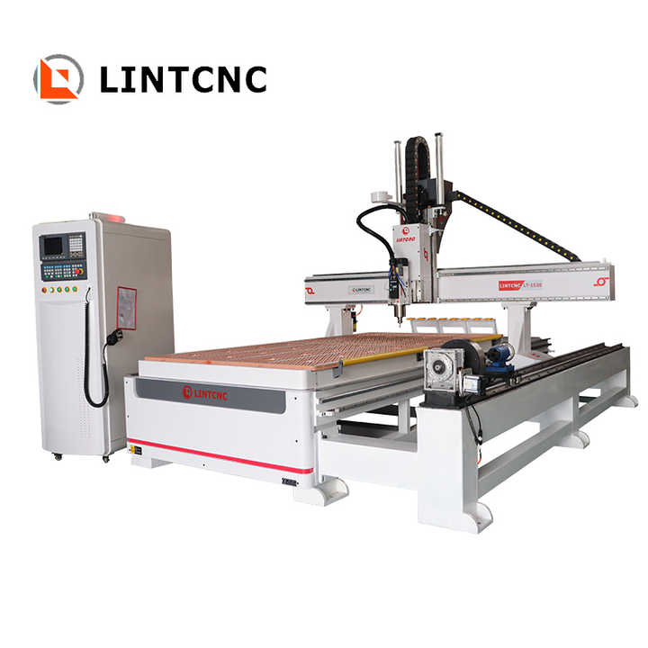 Wood Process 4 Axis ATC Cnc Router Linear Type Magazine LT-1325 4x8 ...