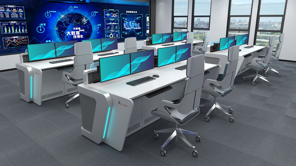Modern Metal Control Room Console Integrated Command Center Security ...