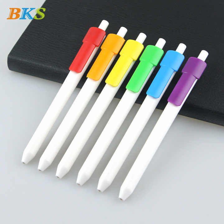 Custom Logo Plastic Ballpoint Pen 1.0mm QR Code UV Printing Fluently ...
