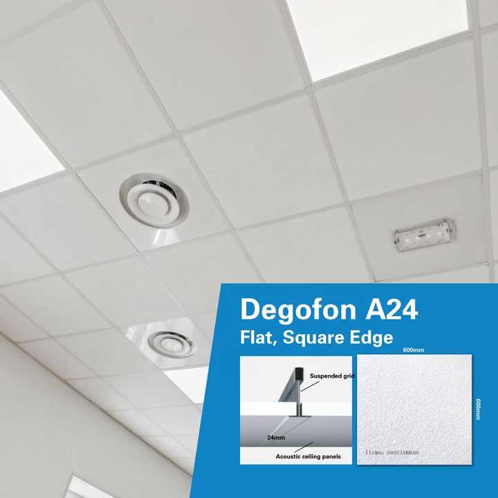 Suspended False Ceilings Project Acoustic Ceiling 600x600mm Metal Grid ...