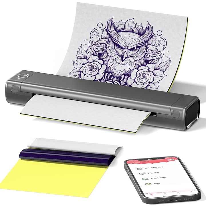 Phomemo M08F Portable Tattoo Stencil Printer - Wireless & Thermal