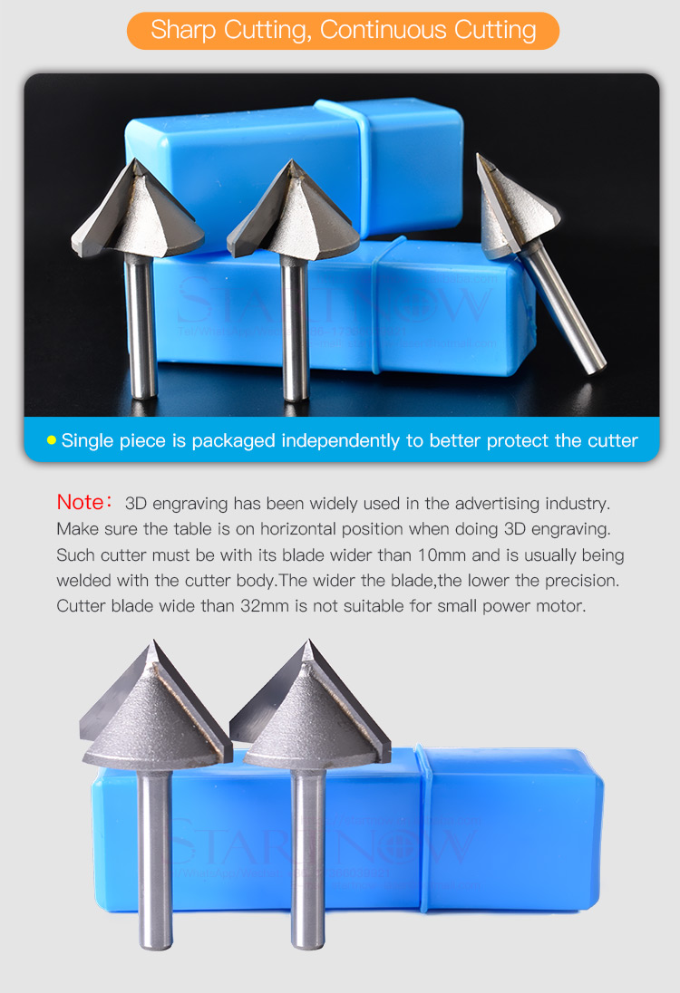 Startnow 5 Cái 3d Router Bits Acrylic Pvc Mdf Gỗ Cứng Cnc Công Cụ Rout ...