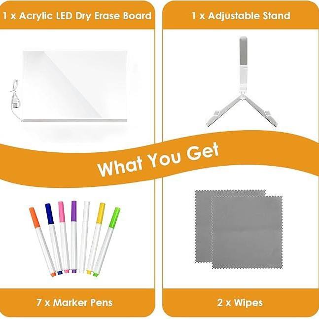 Luminous Acrylic Board Erasable Transparent Message Board Festival ...