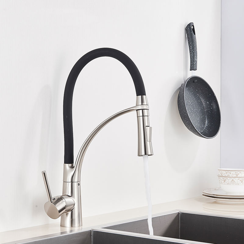 Flexible Spot Kitchen Mixer Faucet Single Handle Hot Cold Water Metered ...