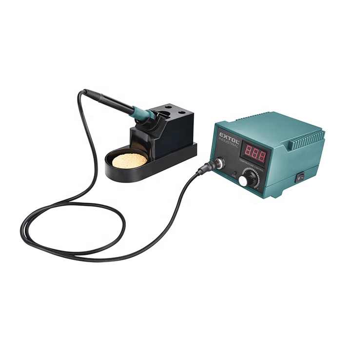 EXTOL Industrial Electric Mini Hot Air Gun Soldering Iron Station
