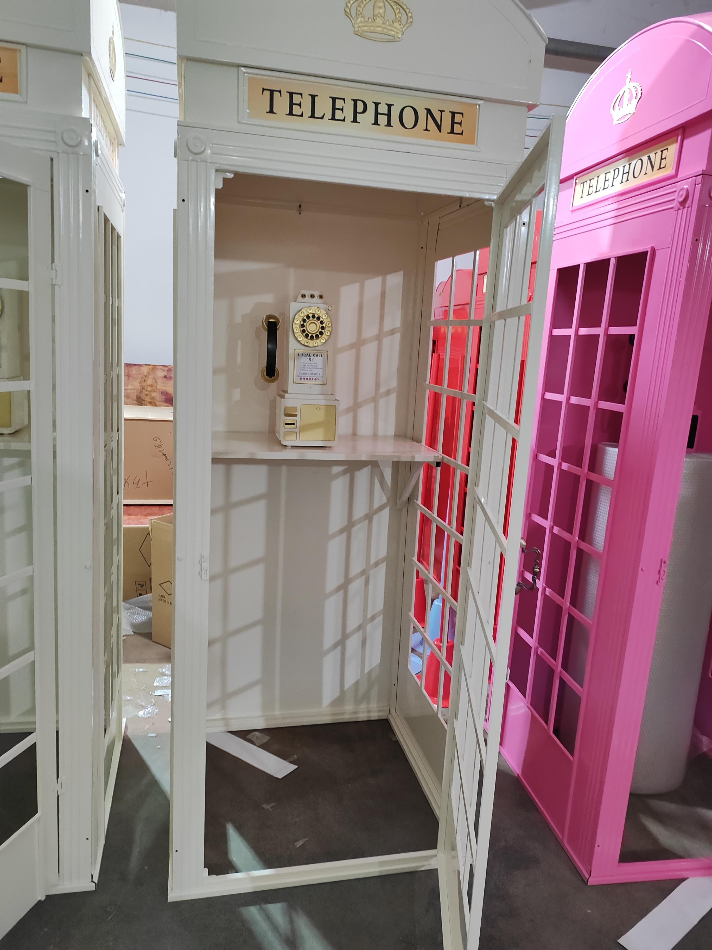 London phone booth wedding flowers photo props with artificial flowers ...