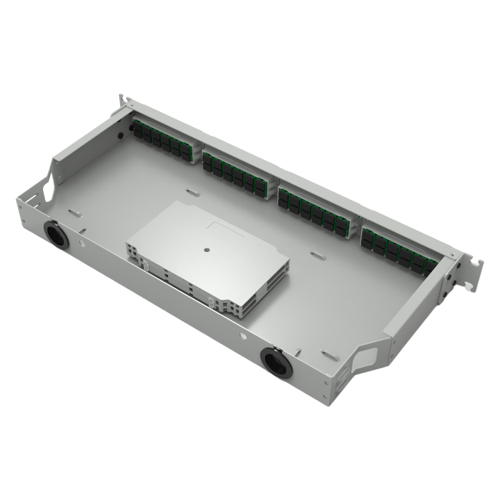U Type Splice Tray 1U Rack Panel Fiber Optic Enclosure 96 Port LC SC ...