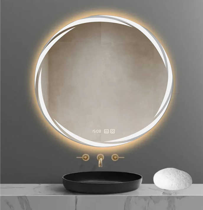 High Quality Round LED Bathroom Mirror with Touch Screen