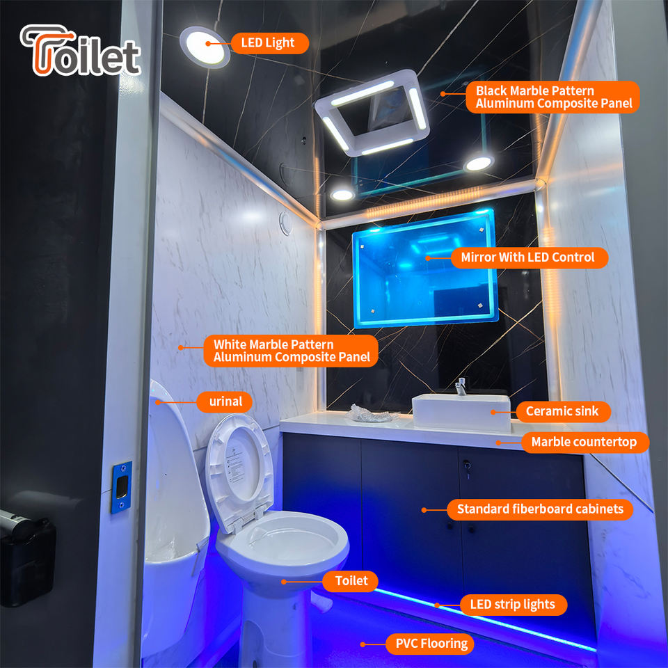 Portable Luxury Eco Friendly Mobile Toilet Trailer VIP Restroom Easy ...