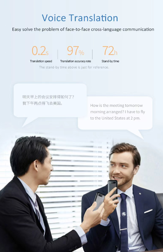 Portable Smart AI Translator with Touch Screen Offline & Online Support ...