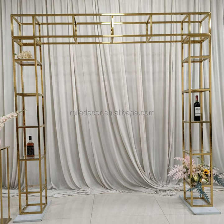 High Quality Crystal Curtain Backdrop Frame for Weddings Events Modern ...