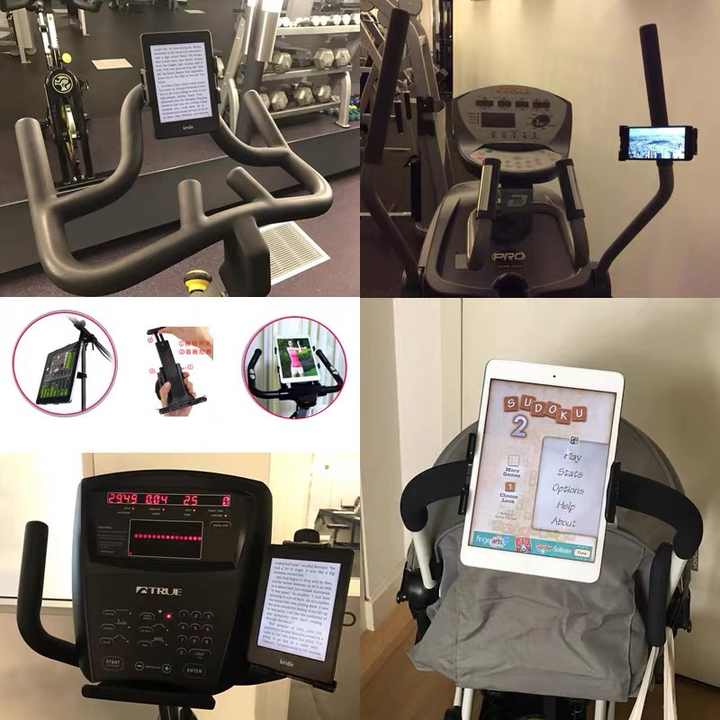 Indoor Gym Handlebar Tablet Holder Treadmill Bike Tablet Mobile Phone ...