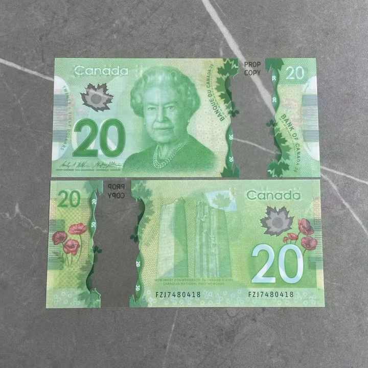 ULTRATHIN Movie-prop-money-canadian Souvenir Polymer Plastic Canadian ...