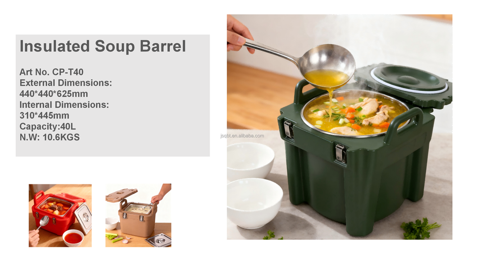Insulated Soup Isothermal Container 50L Capacity Circular Shape 60-80C ...