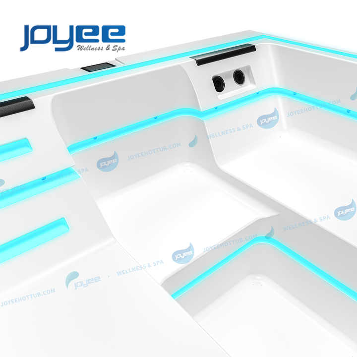 JOYEE Square Shape Luxury Overflow Jacuzzis White Gel Coat Freestanding ...