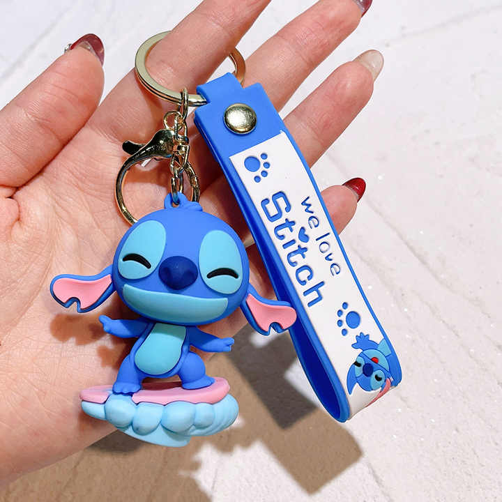 Wholesale Cute Lilo and Stitch Soft Touch PVC Key Ring