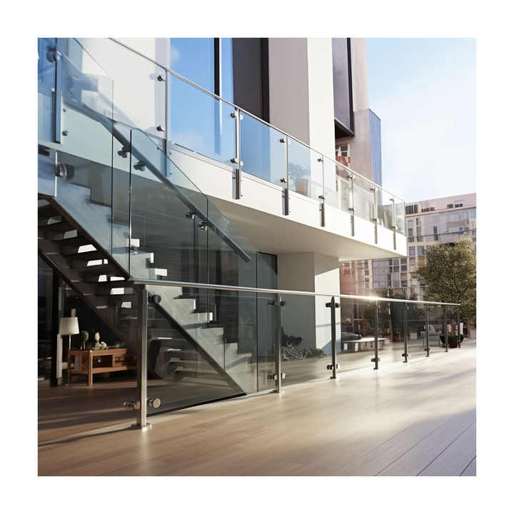 Modern Design U Channel Frameless Balustrade Handrails Balcony Glass ...