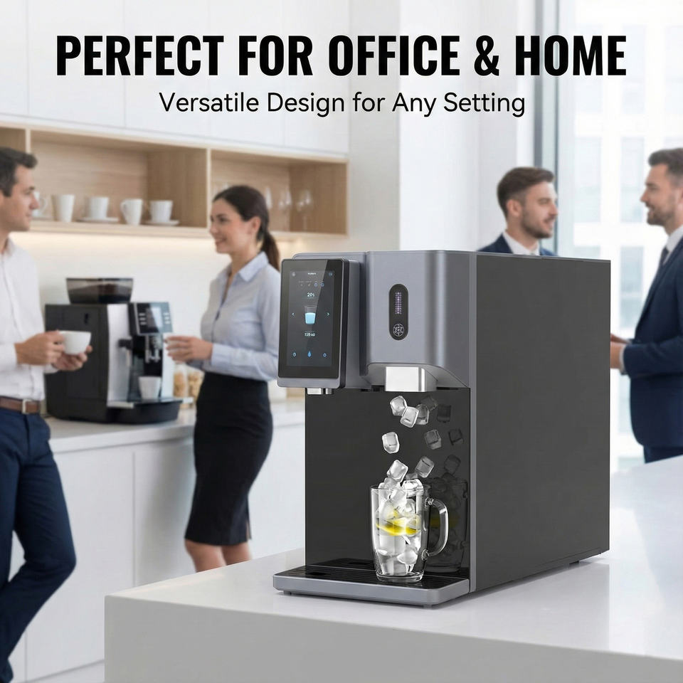 All in One Countertop Ice Maker Water Dispenser RO Filter Instant Heat ...