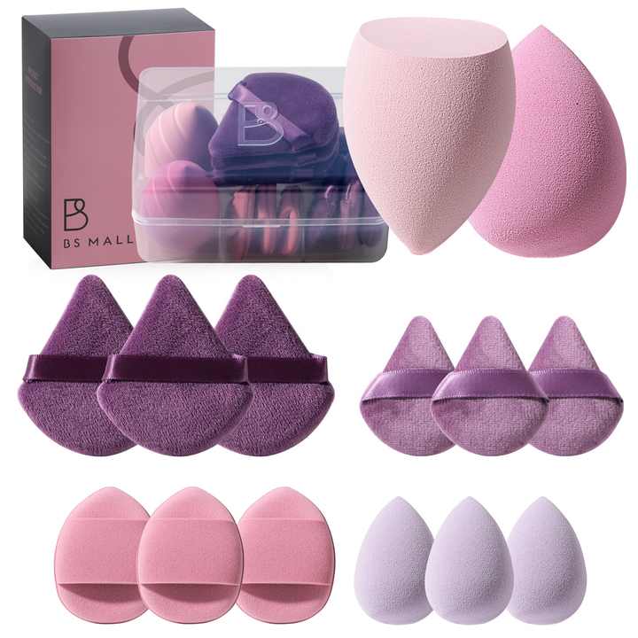 BS-MALL 14PCS Face Foundationg Sponge Set Multicolor Makeup Blending ...