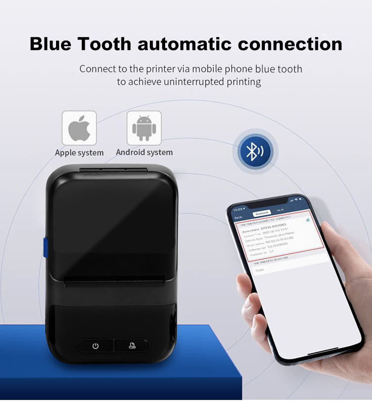 BT Pocket Mobile Portable Thermal Photo Printer ZJ-5815